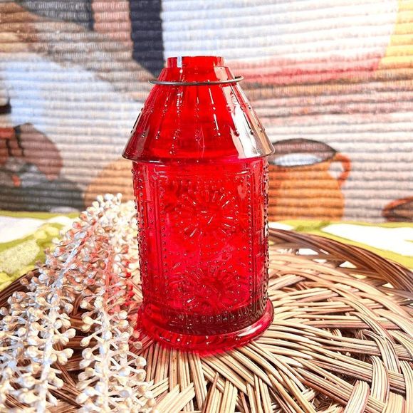 Viking | Accents | Vintageviking Red Glass Paul Revere Glimmer Fairy ...